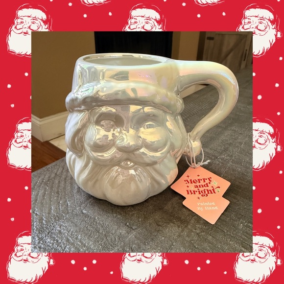 Merry & Bright | Dining | Nwt Chrome Santa Claus Mug | Poshmark